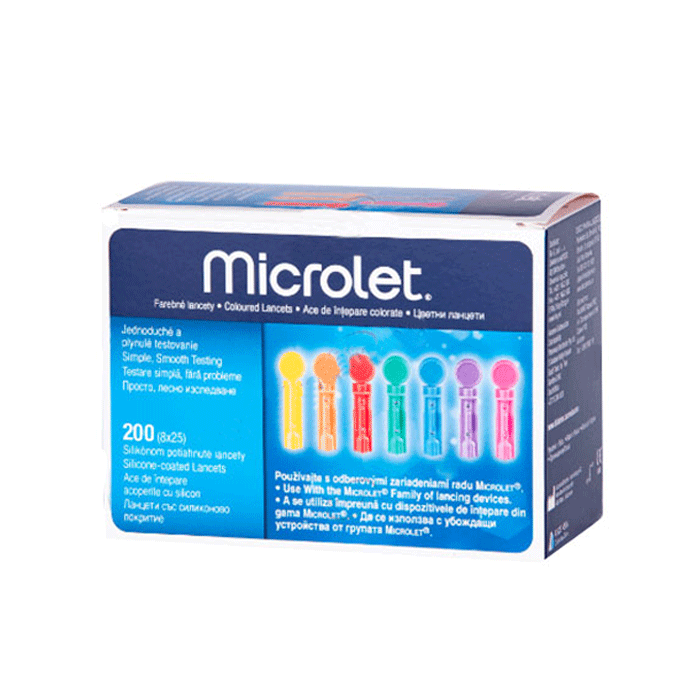 РЕЗЕРВНА ИГЛА (ЛАНЦЕТ) МИКРОЛЕТ 200 броя / BAYER MICROLET LANCETES ...