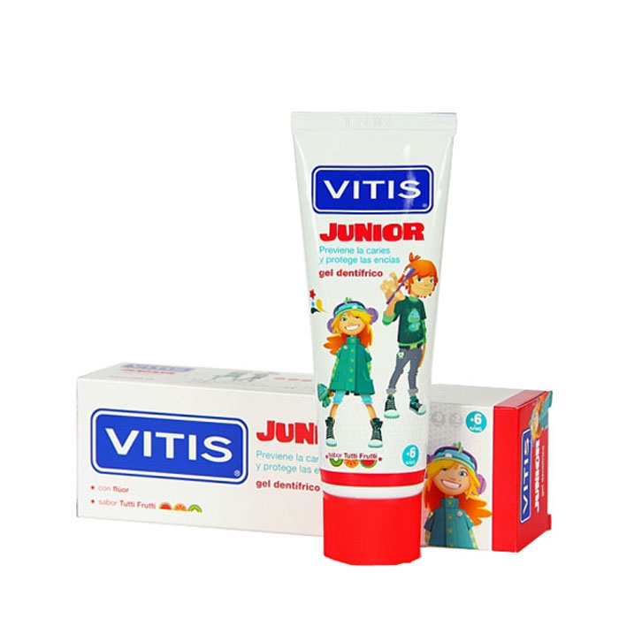 ПАСТА ЗА ЗЪБИ ВИТИС ДЖУНИЪР ТУТИ ФРУТИ 6+ 75 мл. / DENTAID VITIS JUNIOR ...