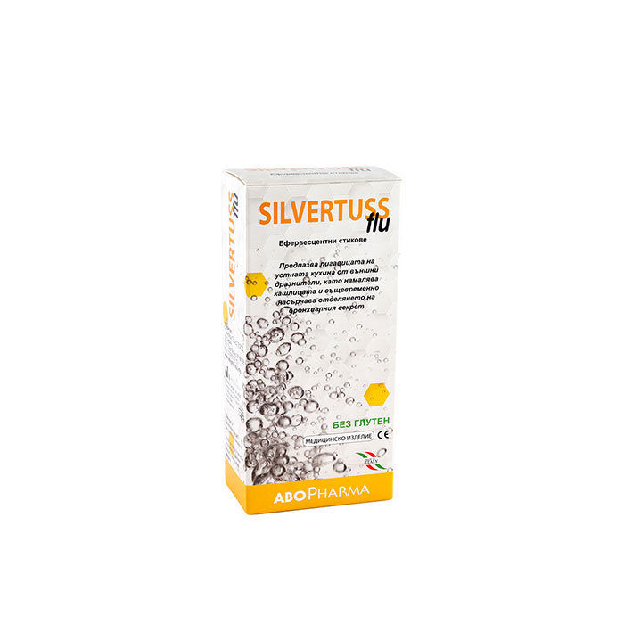 АБОФАРМА СИЛВЪРТУС ФЛУ саше 10 броя / ABOPHARMA SILVERTUSS FLU ...
