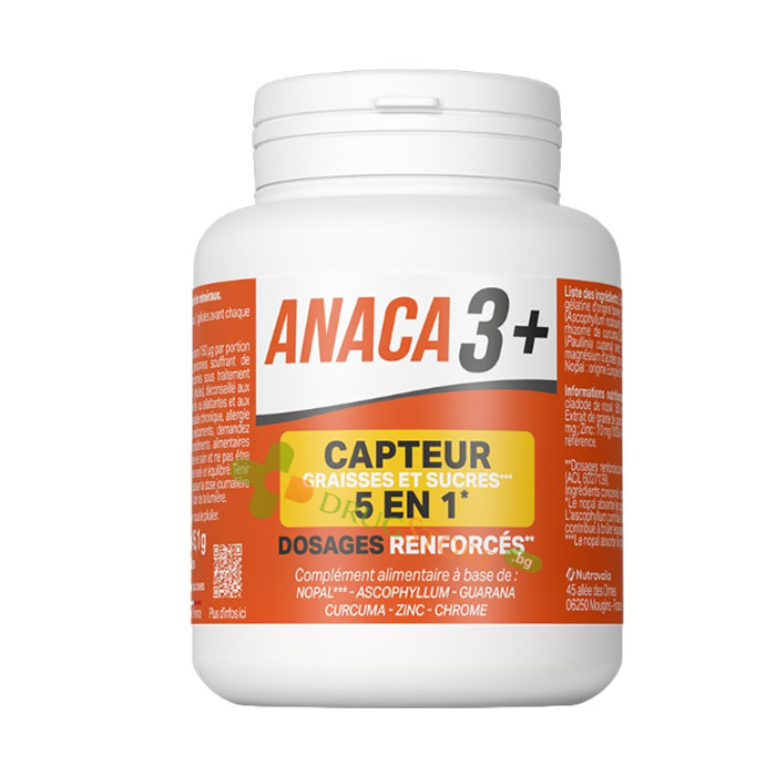 ФОРМУЛА ЗА ИЗГАРЯНЕ НА МАЗНИНИ 5 В 1 капсули 120 броя / ANACA 3+ FAT ...