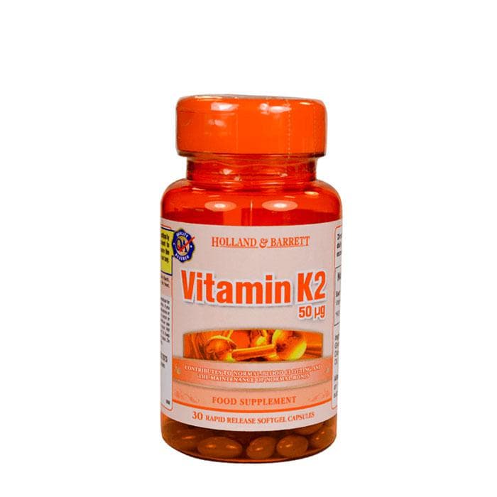 ВИТАМИН К2 капсули 50 мкг. 30 броя / HOLLAND BARRETT VITAMIN K2 ...