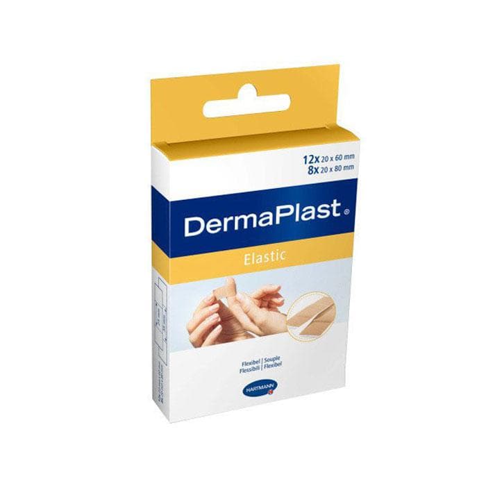 ПЛАСТИРИ ДЕРМАПЛАСТ ЕЛАСТИК 2 размера 20 броя / DERMAPLAST ELASTIC ...