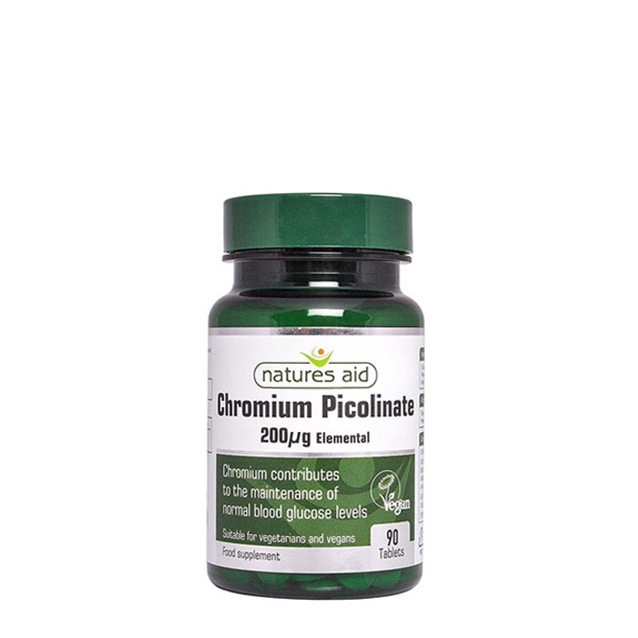 ХРОМ ПИКОЛИНАТ таблетки 90 броя / NATURES AID CHROMIUM PICOLINATE ...