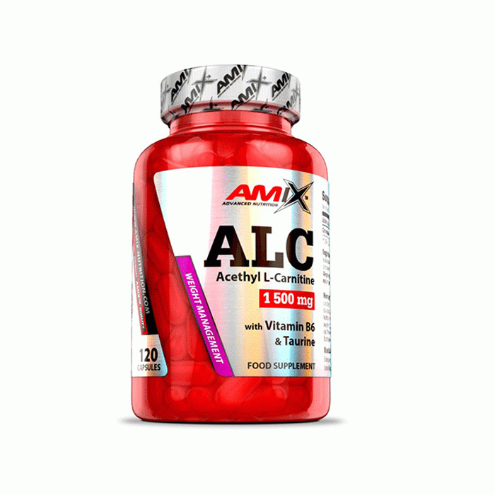 АМИКС АЛЦ Л-КАРНИТИН С ТАУРИН И ВИТАМИН Б6 капсули 120 броя / AMIX ALC ...