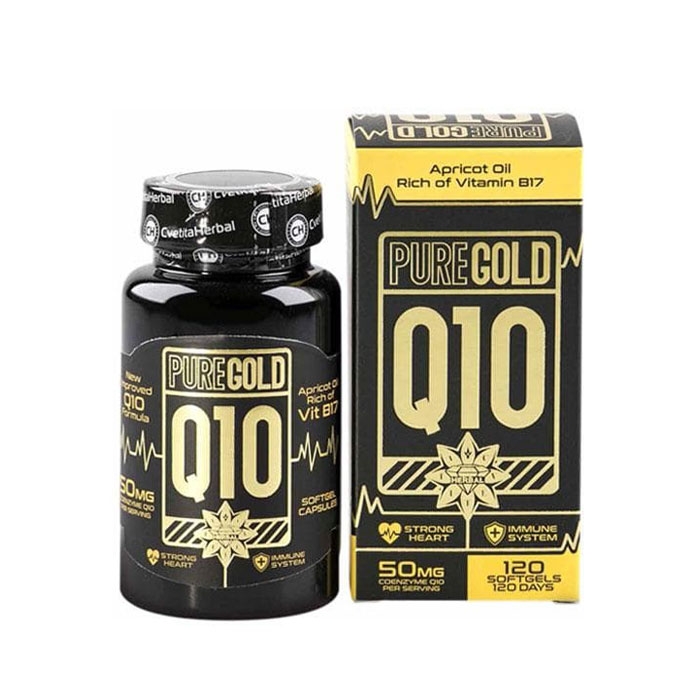КОЕНЗИМ Q10 PURE GOLD капсули 120 броя / CVETITA PURE GOLD Q10 ...