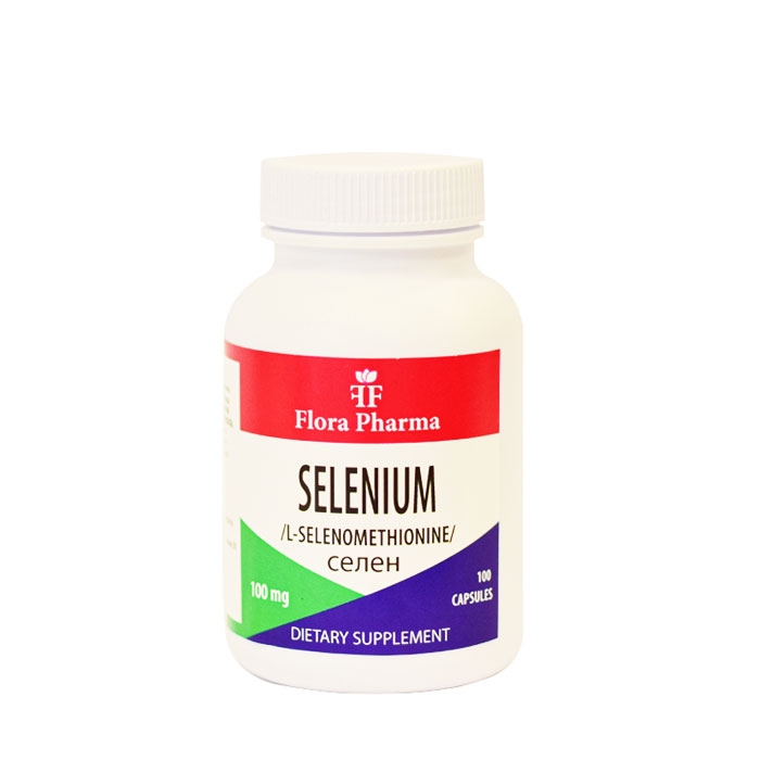 ФЛОРА ФАРМА СЕЛЕН капсули 100 мг. 100 броя / FLORA PHARMA SELENIUM ...