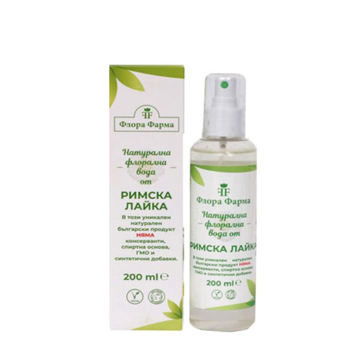 ФЛОРА ФАРМА НАТУРАЛНА ФЛОРАЛНА ВОДА ОТ РИМСКА ЛАЙКА 200 мл. / FLORA ...