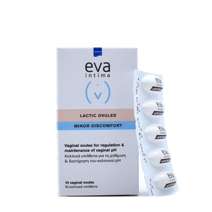 ЕВА ИНТИМА ЛАКТИК ЛЕК ДИСКОМФОРТ вагинални овули 10 броя / EVA INTIMA LACTIC MINOR DISCOMFORT ...