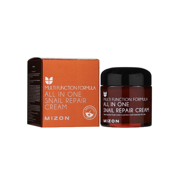 МИЗОН ВЪЗСТАНОВЯВАЩ КРЕМ ЗА ЛИЦЕ С ЕКСТРАКТ ОТ ОХЛЮВ 75 мл. / MIZON ALL IN ONE SNAIL REPAIR ...