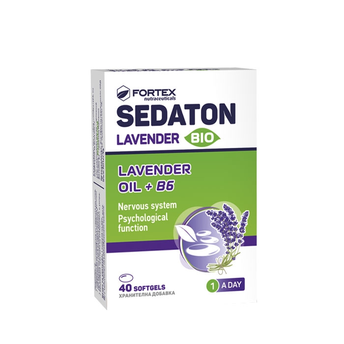 СЕДАТОН ЛАВАНДУЛА желатинови капсули 40 броя / FORTEX SEDATON LAVENDER ...