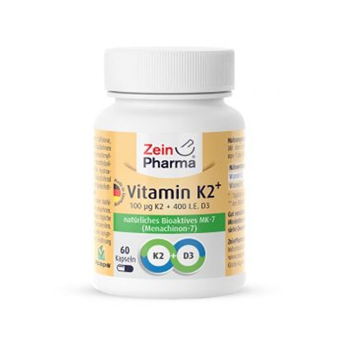 ВИТАМИН K2 + D3 капсули 60 броя / ZEIN PHARMA VITAMIN K2 + D3 ...