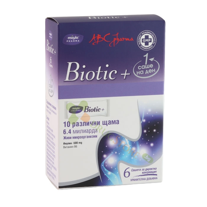 БИОТИК ПЛЮС саше 6 броя / ABC PHARMA HEALTH BIOTIC PLUS sachets ...