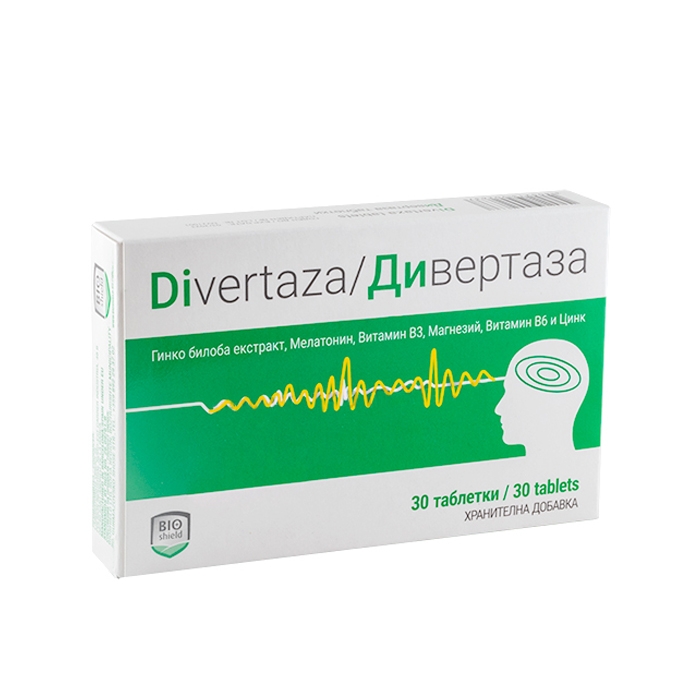 ДИВЕРТАЗА таблетки 30 броя / BIOSHIELD DIVERTAZA | Drugstore BG