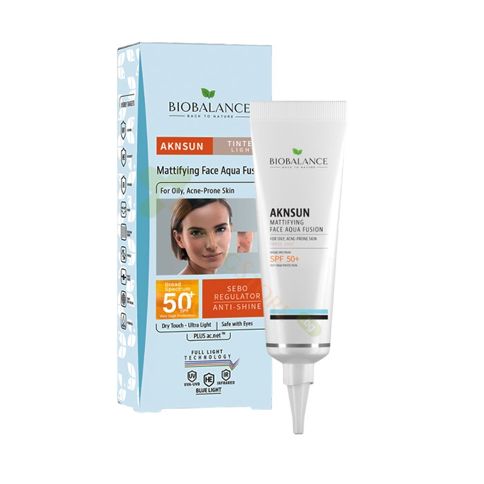 АКНСЪН АКВА ТОНИРАЩ, МАТИРАЩ КРЕМ ЗА ПРОБЛЕМНА КОЖА С SPF 50+ 40 мл ...