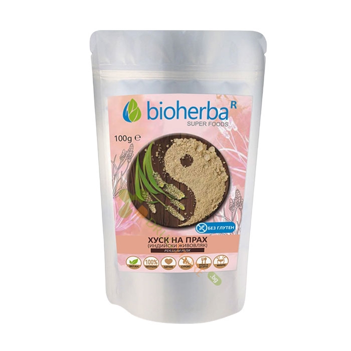 БИОХЕРБА БИО ХУСК прах 100 г / BIOHERBA PSYLLIUM HUSK BIO powder ...