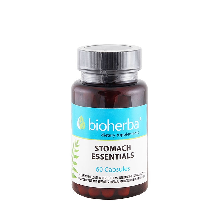 БИОХЕРБА ФОРМУЛА ЗА СТОМАХ + ХРОМ капсули 60 броя / BIOHERBA STOMACH ESSENTIALS | Drugstore BG