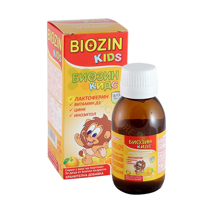 БИОЗИН КИДС С ЛАКТОФЕРИН сироп 100 мл / BIOSHIELD BIOZIN KIDS ...