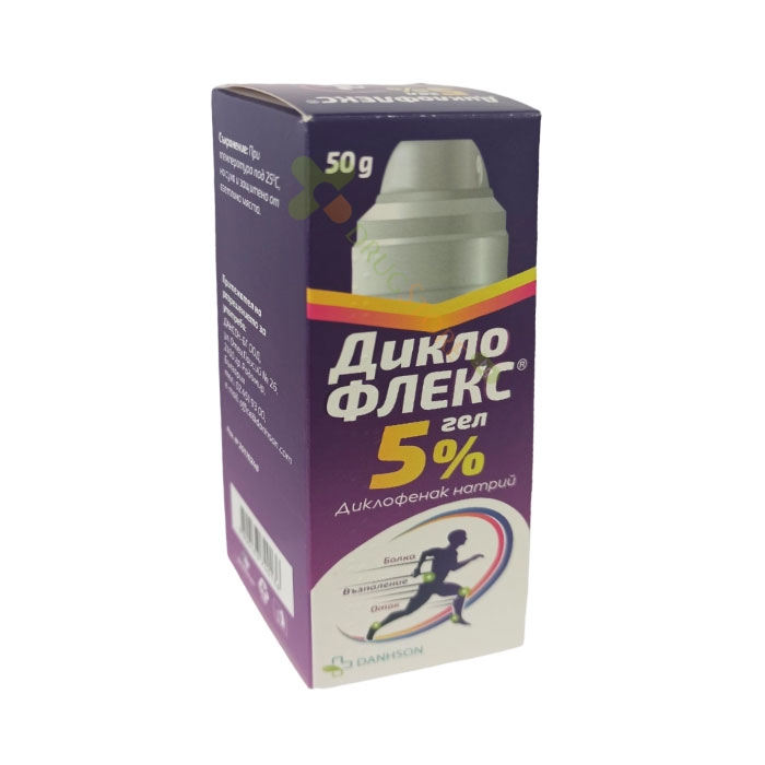 ДИКЛОФЛЕКС гел 5% флакон под налягане 50 г / DANHSON DICLOFLEX 5 % gel ...