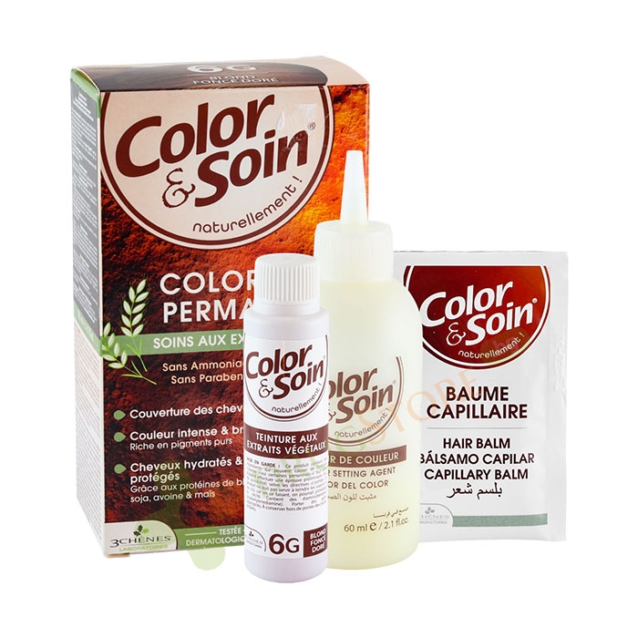 КОЛОР СОЙН БОЯ ЗА КОСА 6G ЗЛАТИСТО ТЪМНО КЕСТЕНЯВО / CHENES 3 COLOR ...