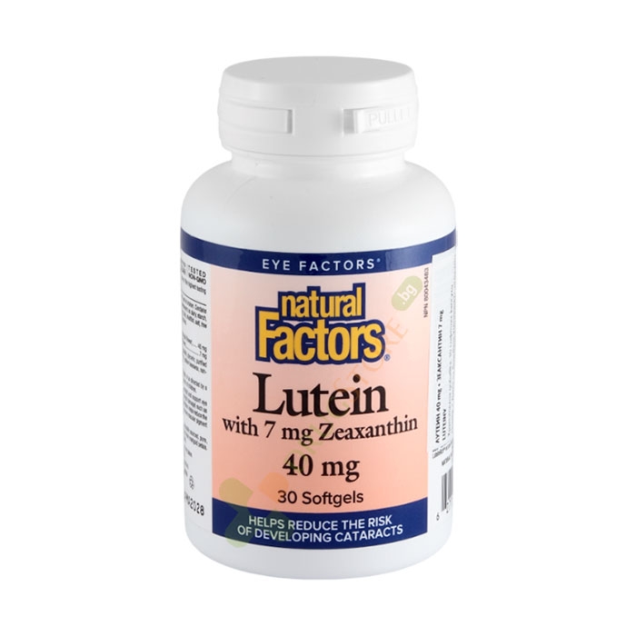 НАТУРАЛ ФАКТОРС ЛУТЕИН капсули 40 мг 30 броя / NATURAL FACTORS LUTEIN ...