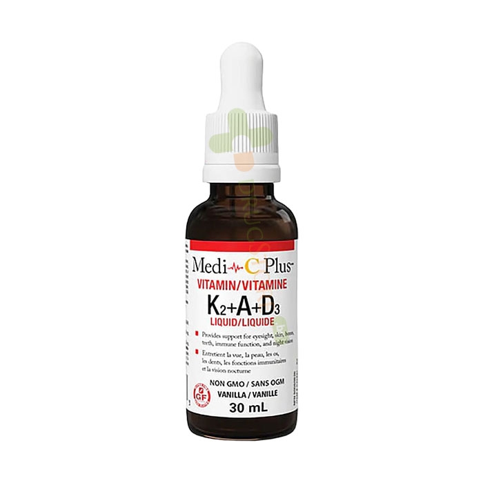 НАТУРАЛ ФАКТОРС ВИТАМИН K2 + A + D3 MEDI-C PLUS течен 30 мл / NATURAL ...