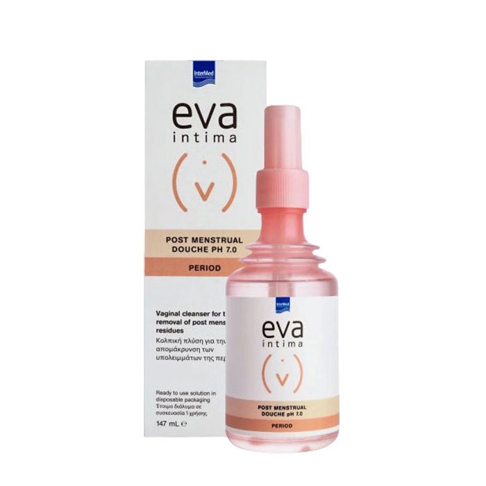 ЕВА ИНТИМА СЛЕДМЕНСТРУАЛЕН ДУШ ВАГИНАЛЕН РАЗТВОР pH 7.0 147 мл / EVA INTIMA POST MENSTRUAL ...