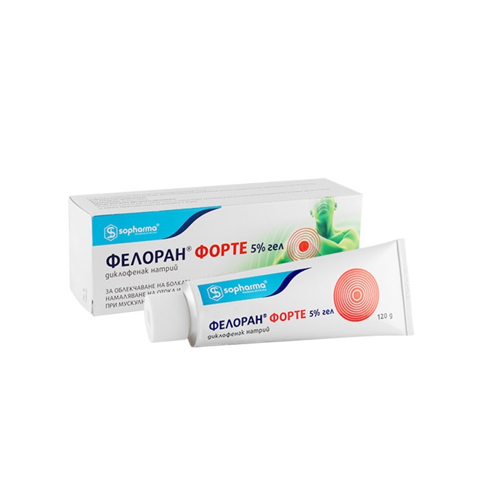 ФЕЛОРАН ФОРТЕ гел 5% 120 г / SOPHARMA FELORAN FORTE | Drugstore BG