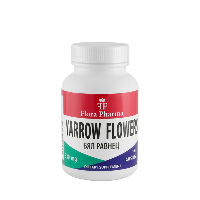 ФЛОРА ФАРМА БЯЛ РАВНЕЦ капсули 330 мг 100 броя / FLORA PHARMA YARROW ...