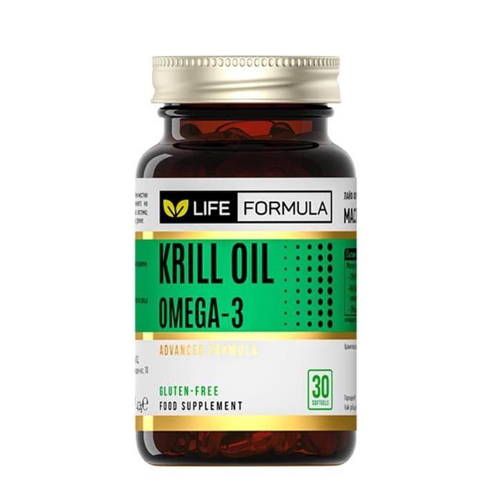 ЛАЙФ ФОРМУЛА МАСЛО ОТ КРИЛ капсули 30 броя / FORTEX LIFE FORMULA KRILL ...