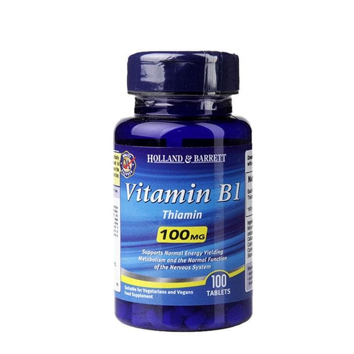 ВИТАМИН Б1 (ТИАМИН) таблетки 100 мг. 100 броя / HOLLAND BARRETT VITAMIN ...