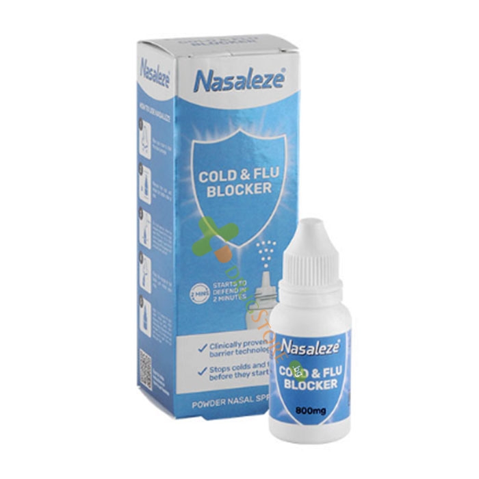 НАЗАЛЕЗЕ КОЛД & ФЛУ БЛОКЕР спрей за нос 800 мг / NASALEZE COLD & FLU ...