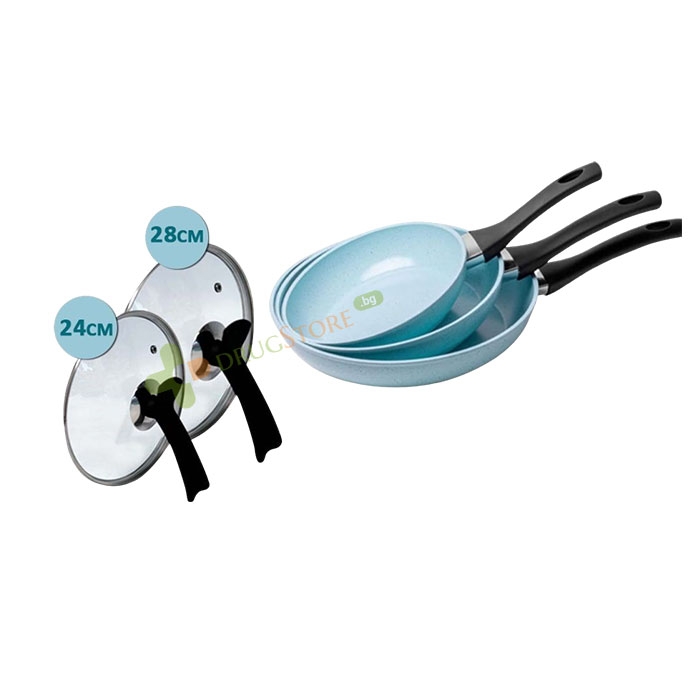 КОМПЛЕКТ ТИГАНИ С НЕФРИТЕНО ПОКРИТИЕ ОТ 5 ЧАСТИ STARLYF / TELESTAR ...