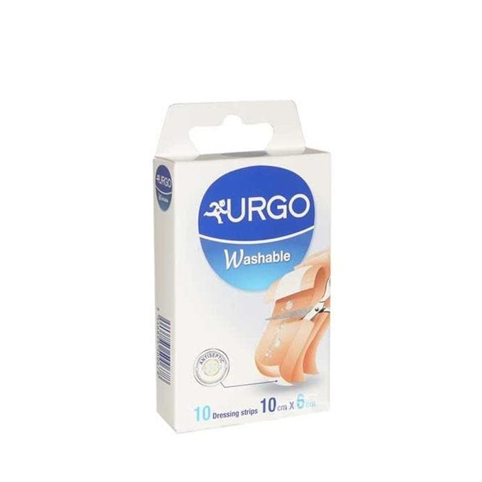 УРГО МИЕЩ СЕ ПЛАСТИР - ЛЕНТА 10 см. / 6 см. 10 броя / URGO WASHABLE ...