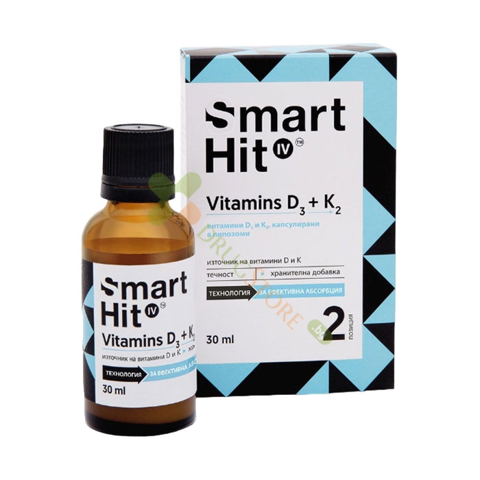 СМАРТ ХИТ ВИТАМИН Д3 + К2 30 мл / VALENTIS SMART HIT VITAMINS D3 + K2 ...