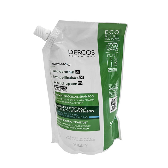 ВИШИ DERCOS DS ШАМПОАН ПРИ ПЪРХОТ пълнител 500 мл / VICHY DERCOS DS ...
