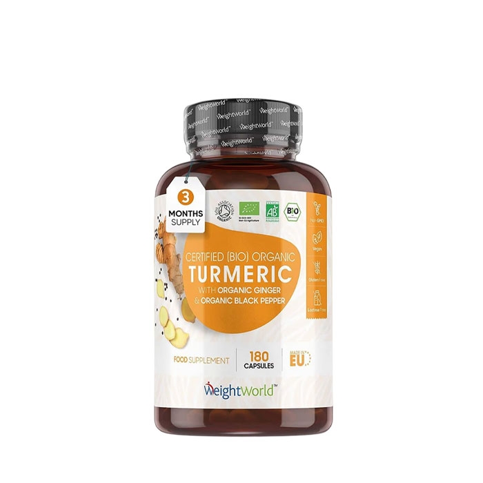 КУРКУМА С ДЖИНДЖИФИЛ И ЧЕРЕН ПИПЕР капсули 180 броя / WEIGHT WORLD ...