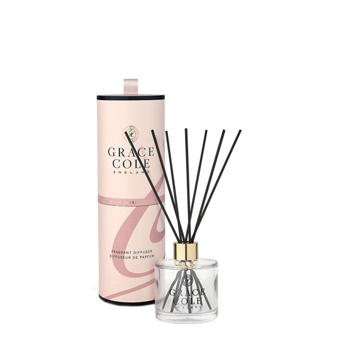 ГРЕЙС КОЛ АРОМАТЕН ДИФУЗЕР С ТРЪСТИКОВИ ПРЪЧИЦИ ВАНИЛИЯ И БОЖУР 200 мл. / GRACE COLE VANILLA ...